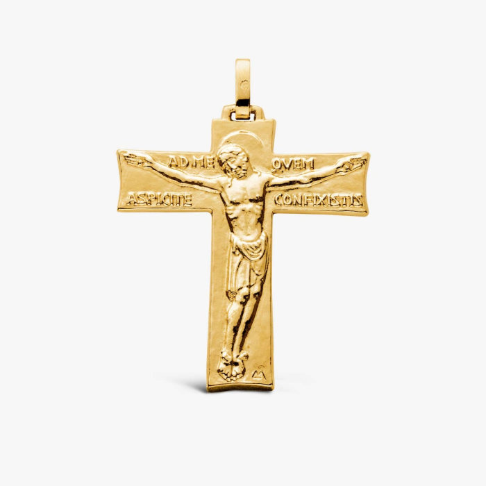 Pendentif croix Or jaune ou blanc 18 carats, nacre - Arthus-Bertrand - 1803